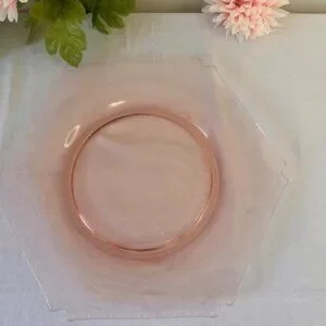 Dining | Vintage Pink Depression Glass Geometric Platter Soft Blush 12 ...